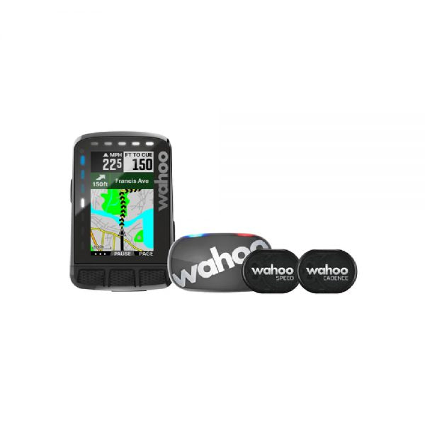 PAQUETE WAHOO ELEMNT ROAM V2 GPS CICLOCOMPUTADORA Y SENSORES DE RITMO ...