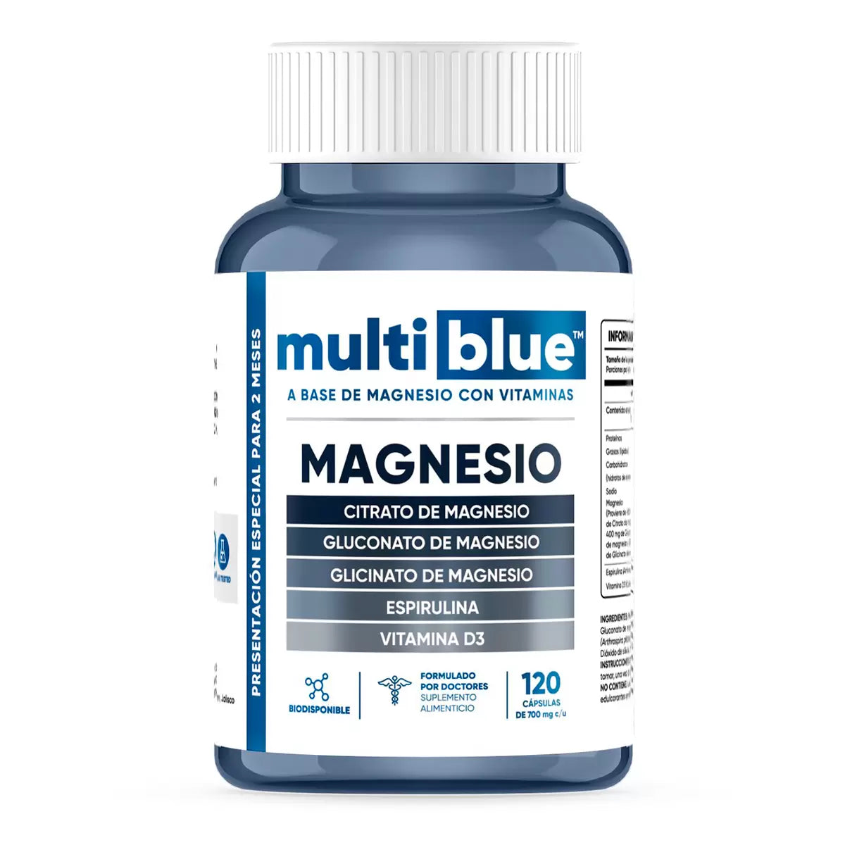 Magnesio Multiblue 120 Cápsulas – Llantas Mtb Mexico